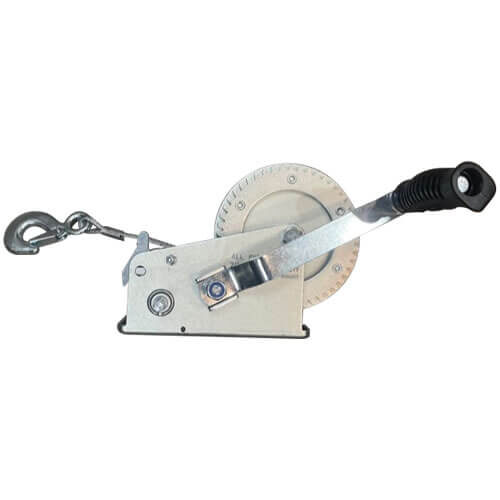 2000LB Winch With Cable Hook - Zinc - 2-Speed